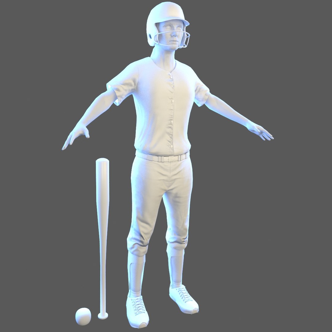 3D Softball Bat Ball Model - TurboSquid 1470677