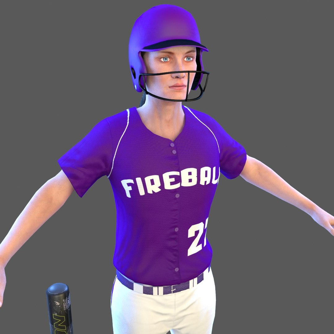 3D Softball Bat Ball Model - TurboSquid 1470677