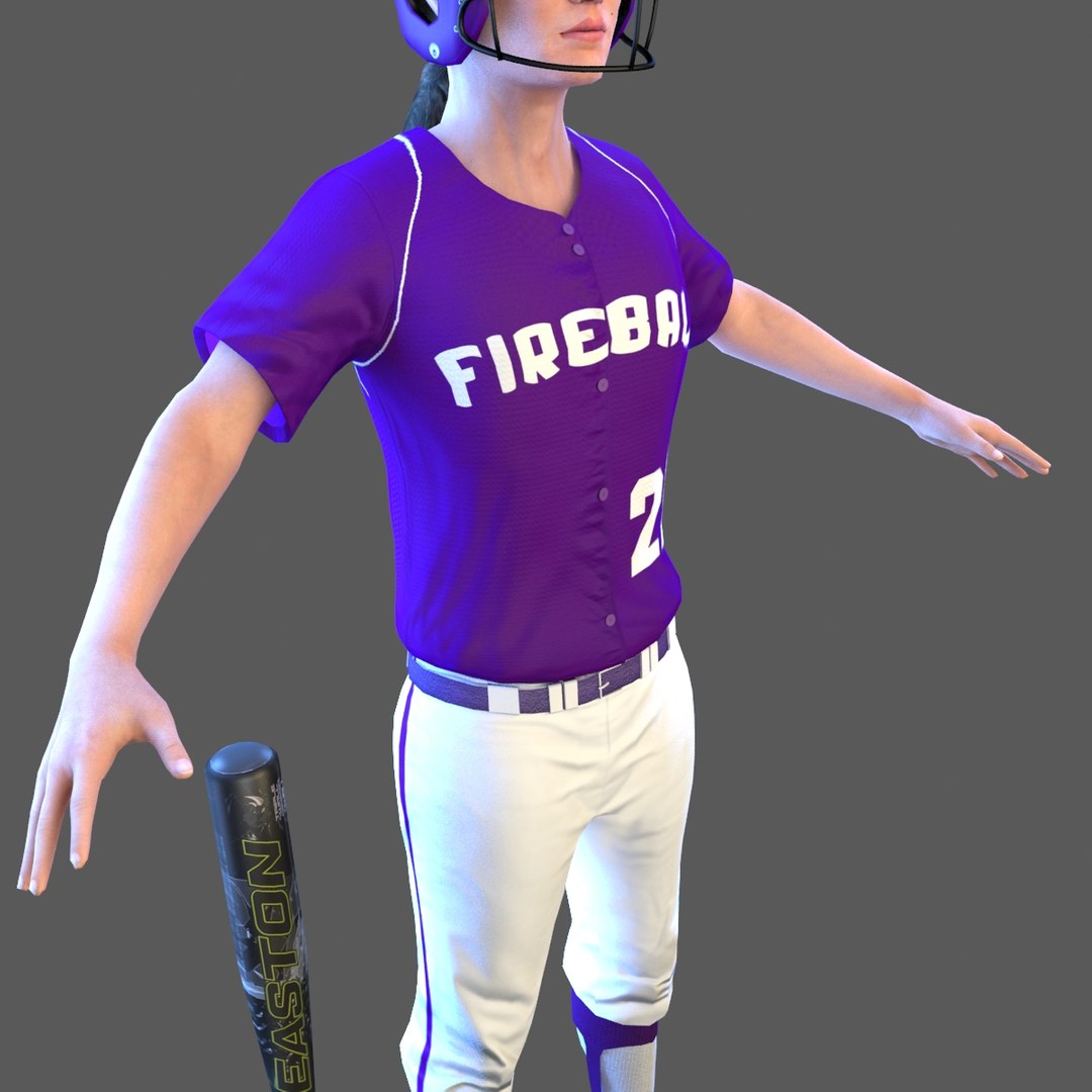 3D Softball Bat Ball Model - TurboSquid 1470677