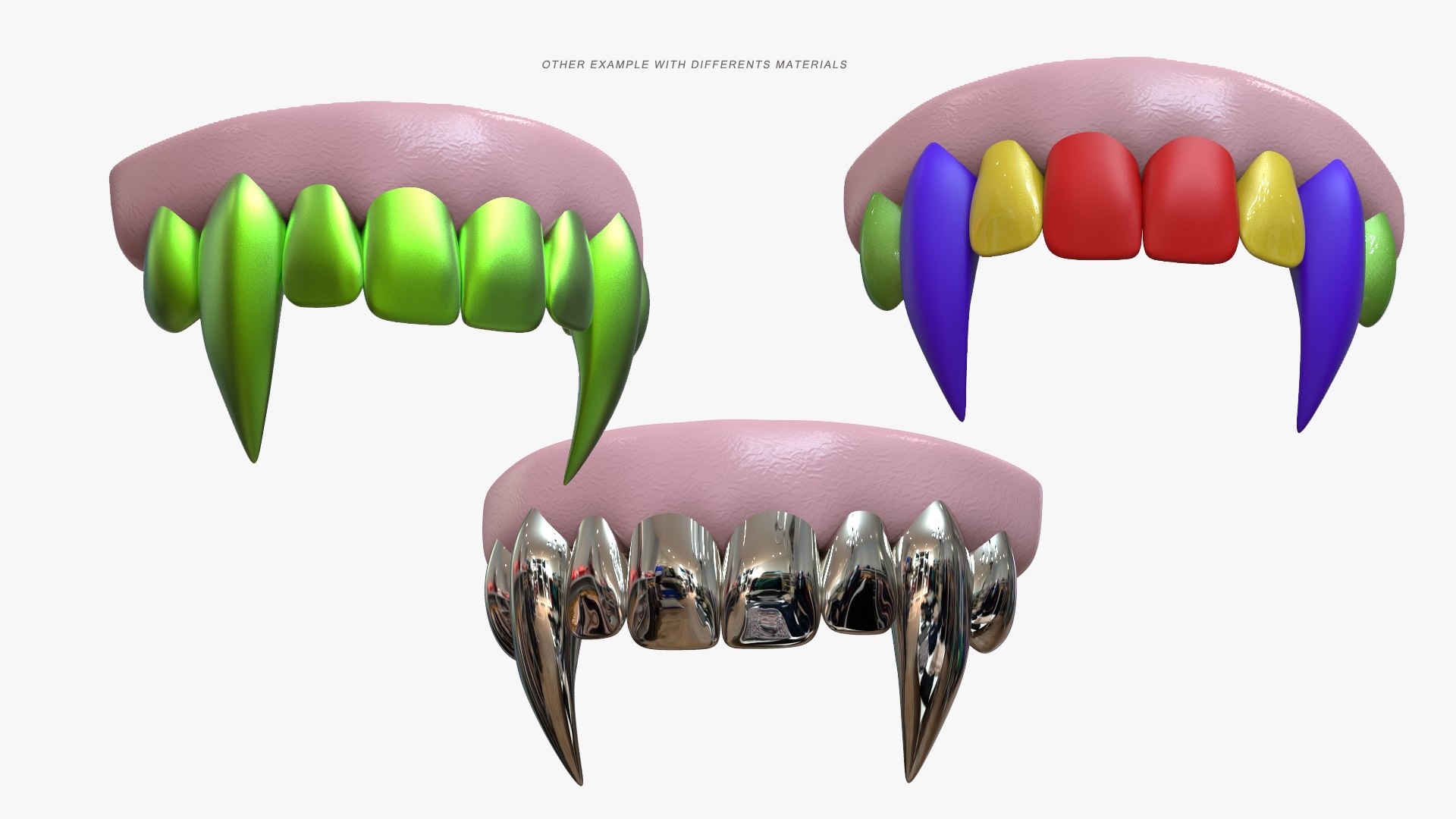 3D Model Vampire Dentures - Fancy Accessory - TurboSquid 1855044