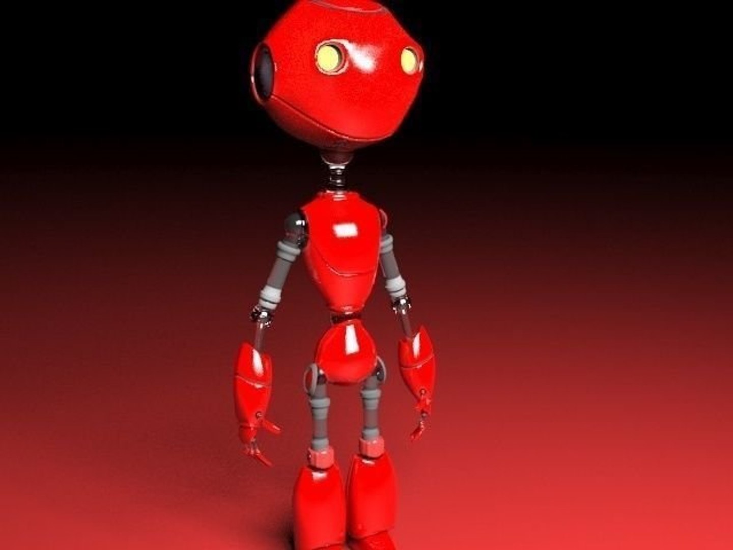 Robot Red Cartoon 3D Model - TurboSquid 1392032