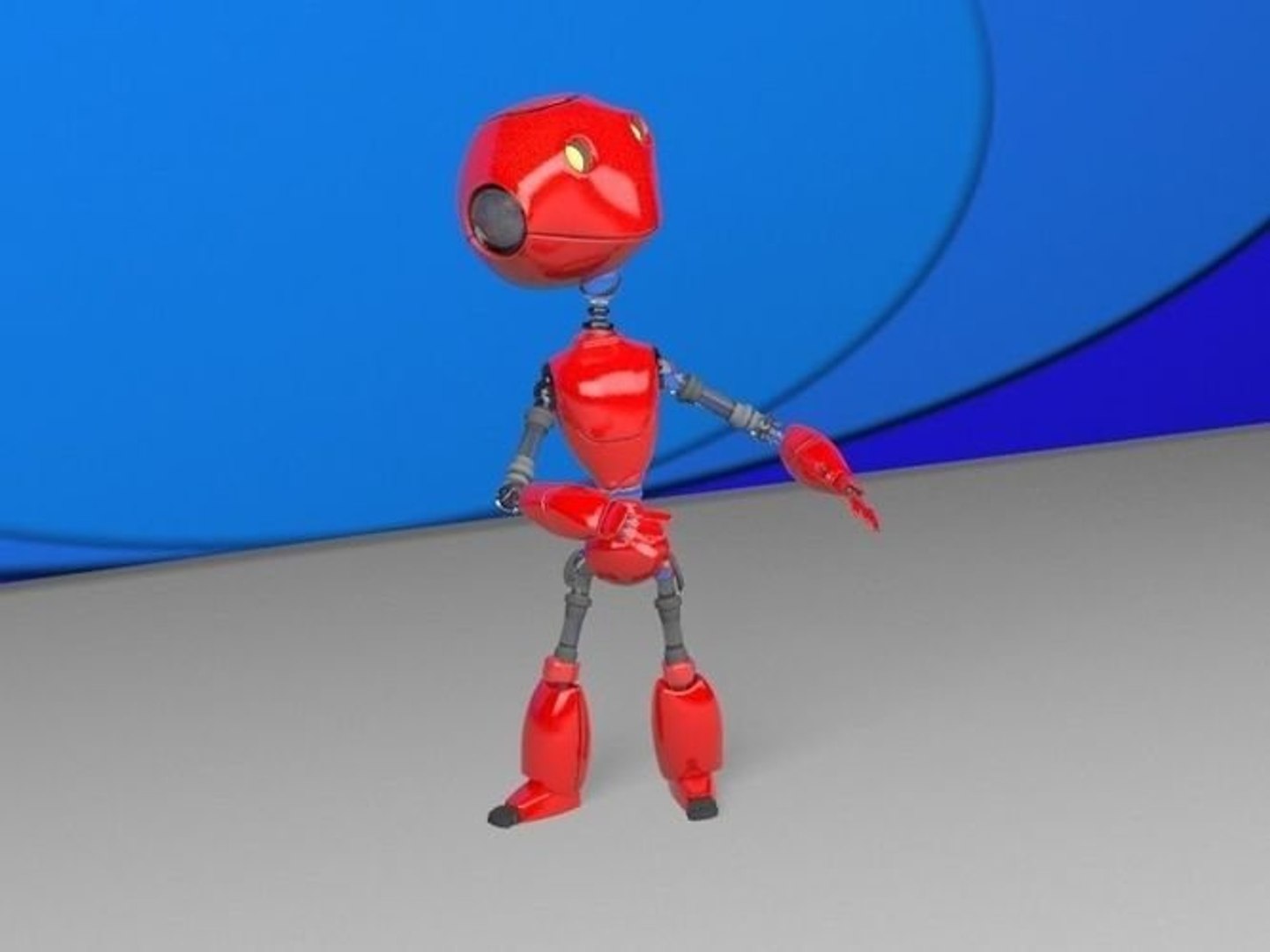 Robot Red Cartoon 3D Model - TurboSquid 1392032