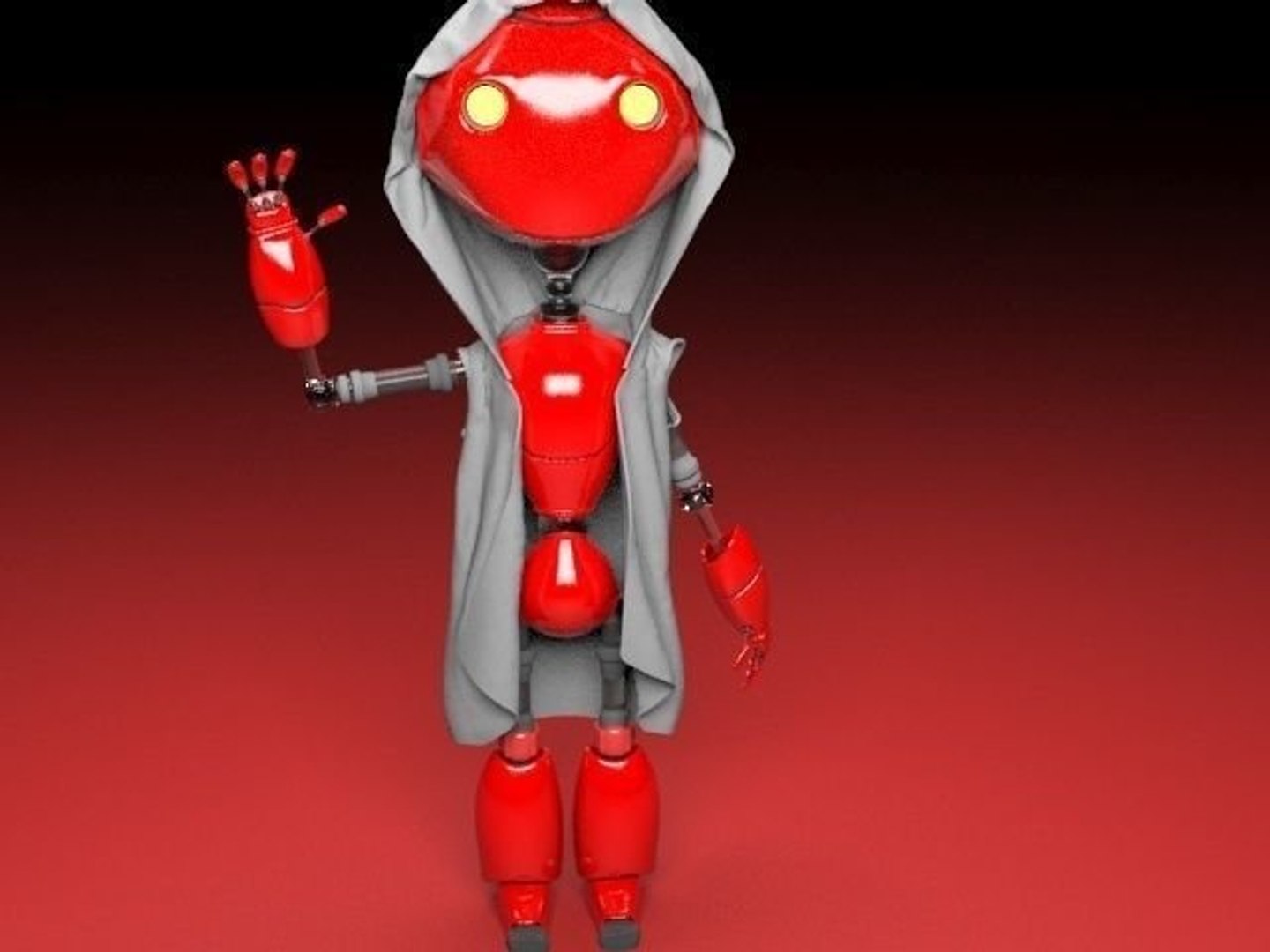Robot Red Cartoon 3D Model - TurboSquid 1392032