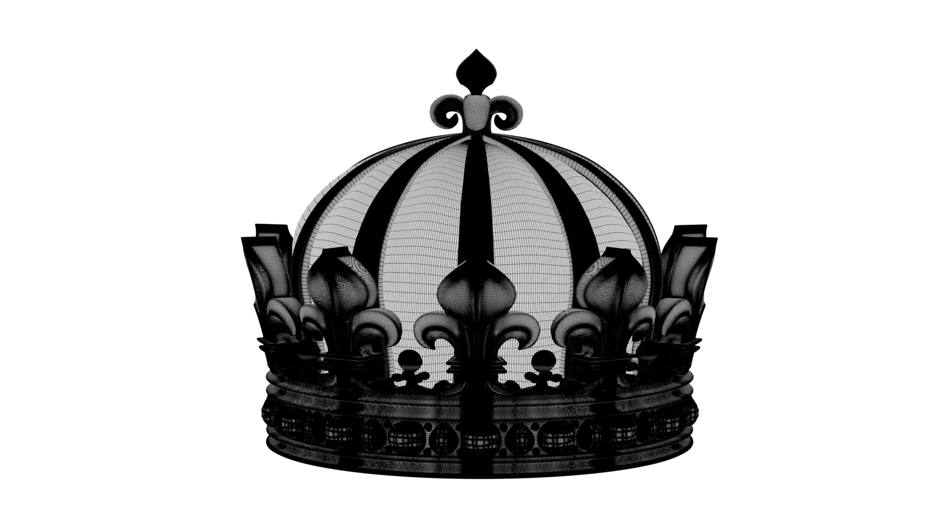 3D Louis XIV Crown - TurboSquid 2219986