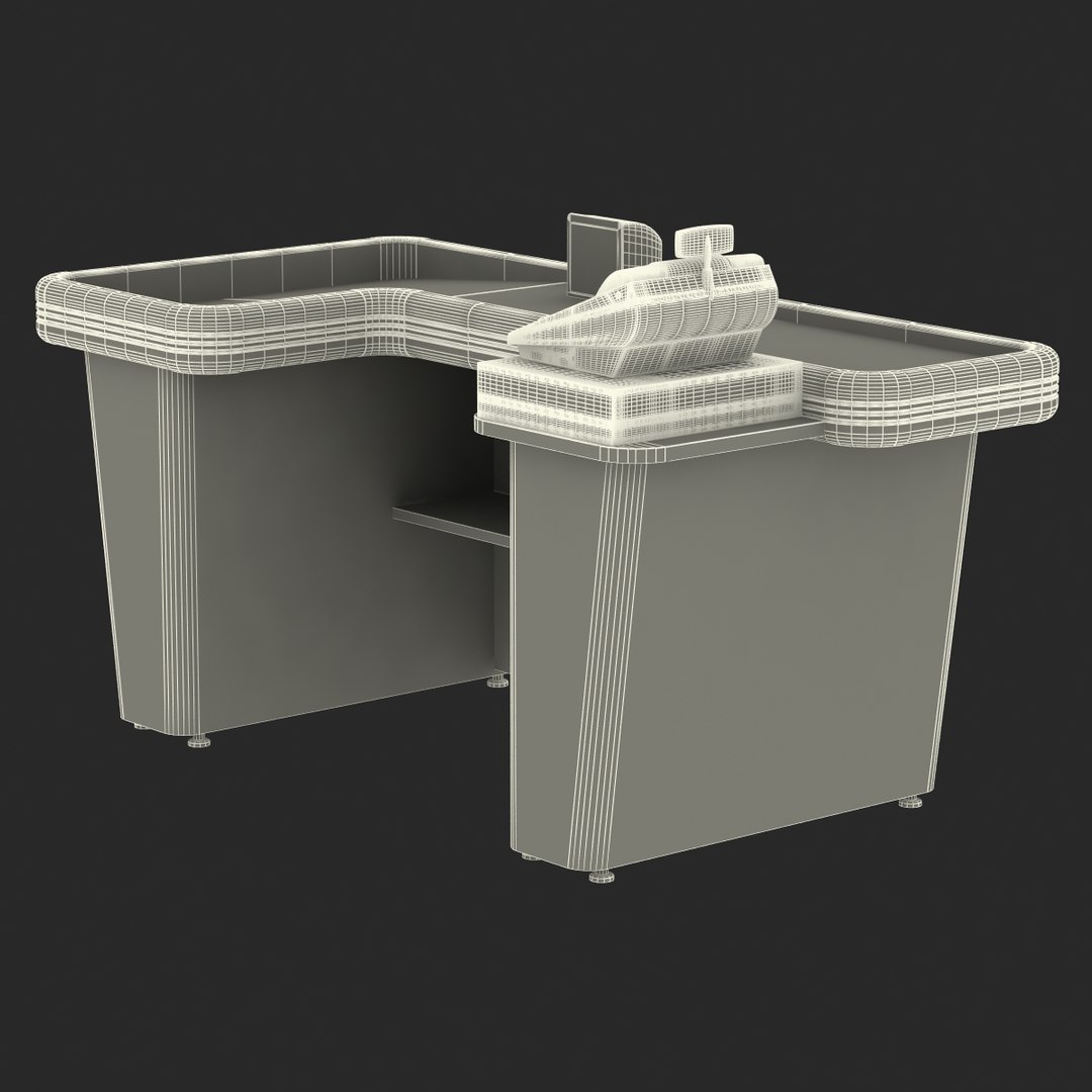 3d Model Cash Counter 8