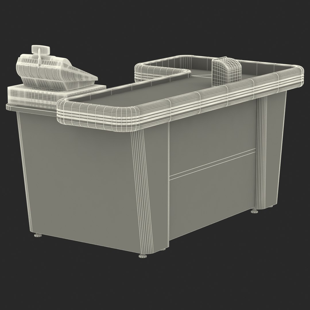 3d Model Cash Counter 8