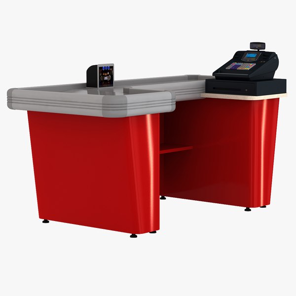 3d model cash counter 8