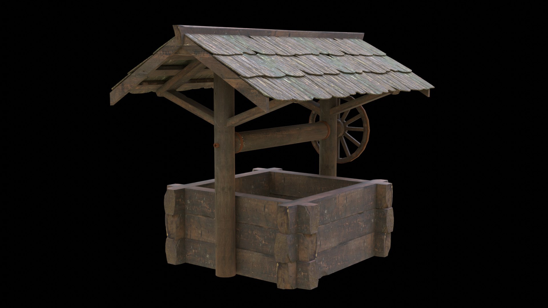 3D Old Well Game Ready - TurboSquid 1968326