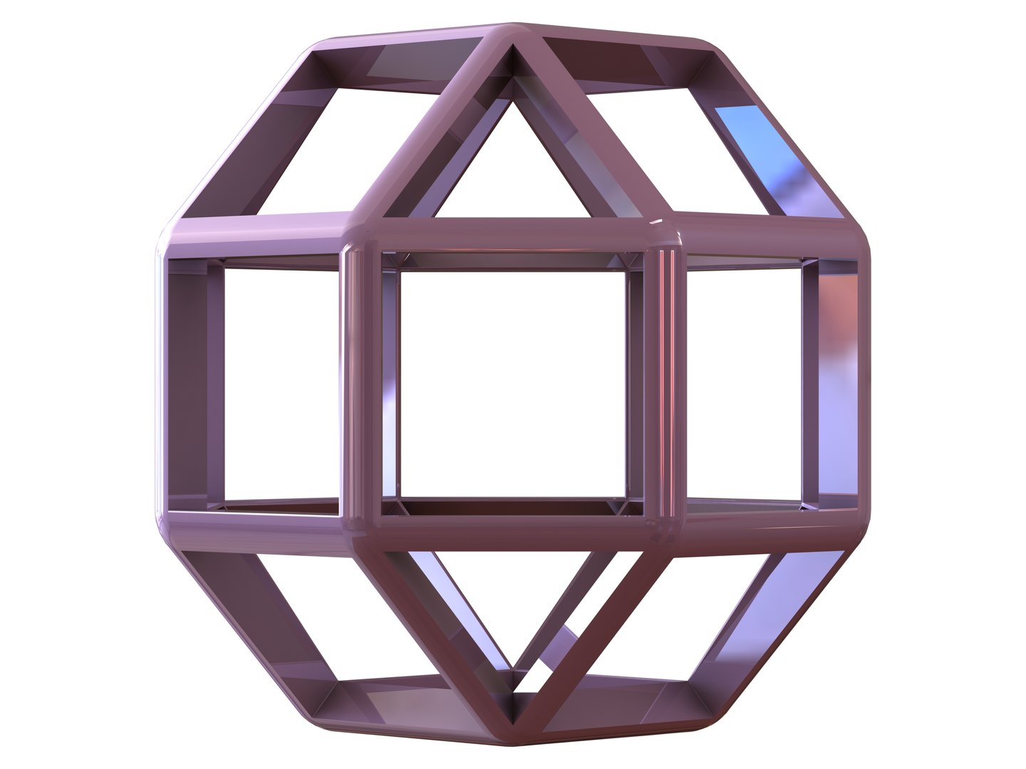 Wireframe Shape Rhombicuboctahedron 3D Model - TurboSquid 2162779
