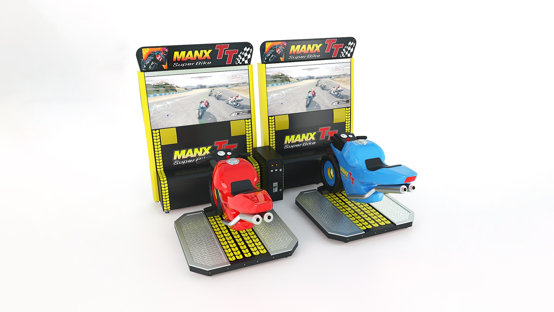 3d model simulator moto racing arcade machine