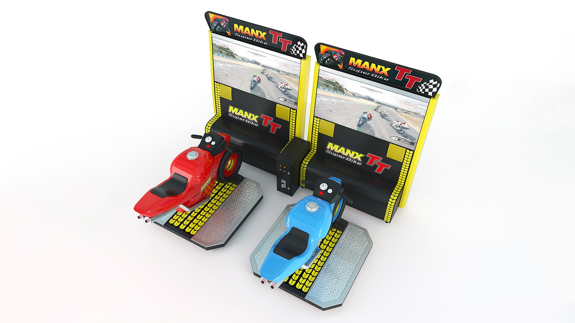 3d model simulator moto racing arcade machine