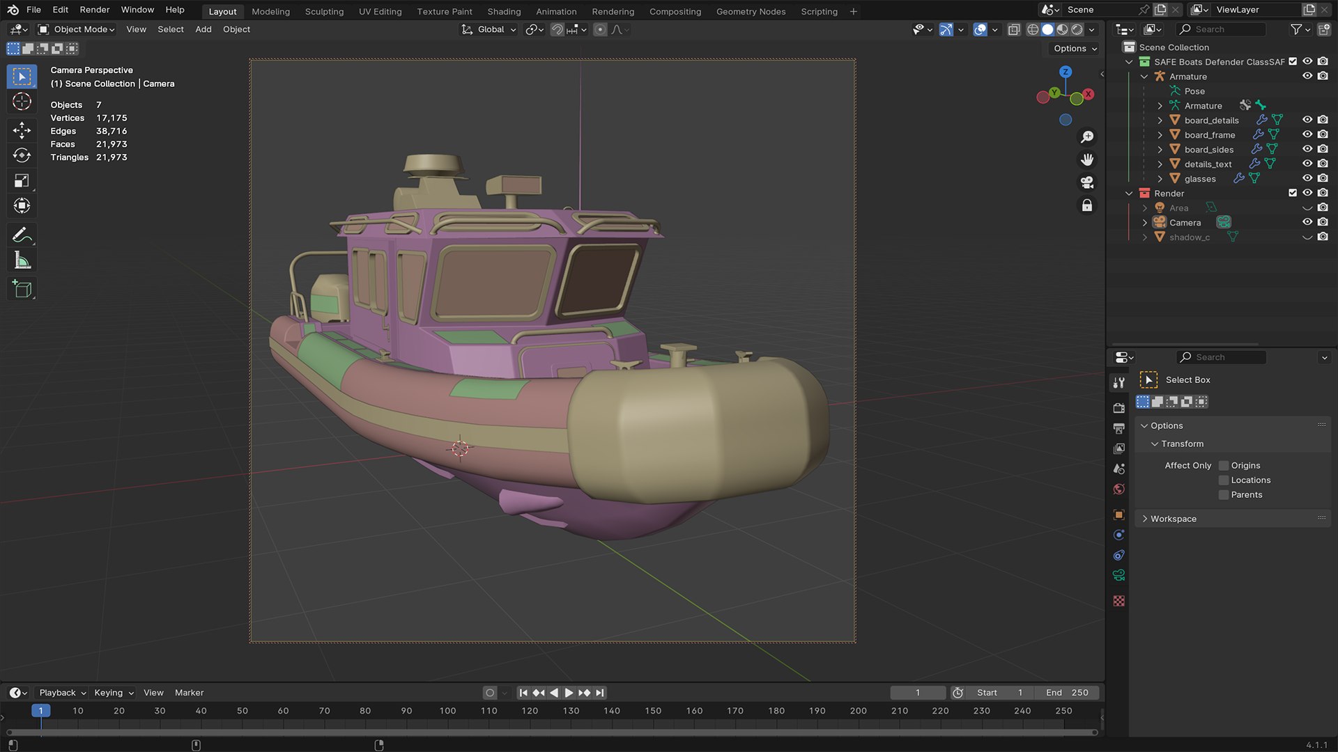 3D Model SAFE Boat Defender Class - TurboSquid 2228451