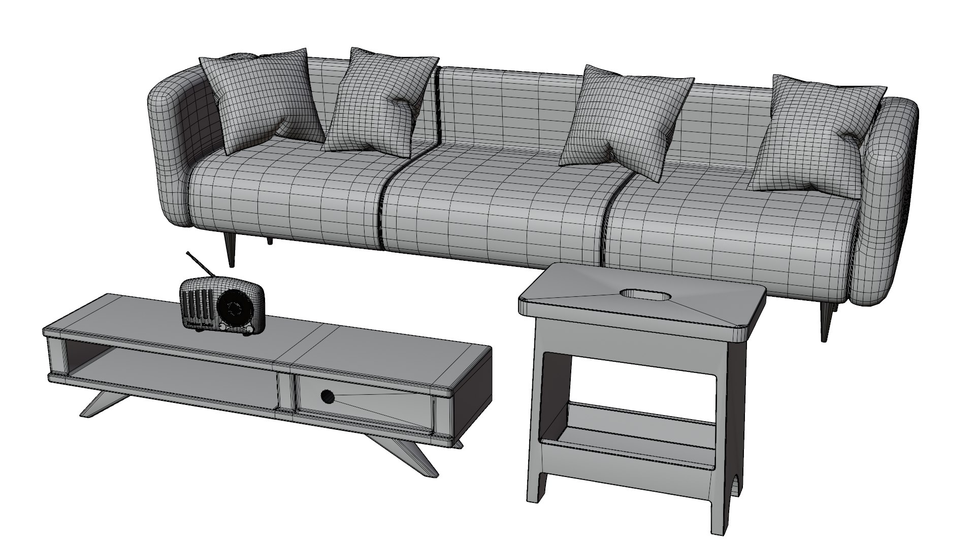 Couch Scene Model - TurboSquid 1994866