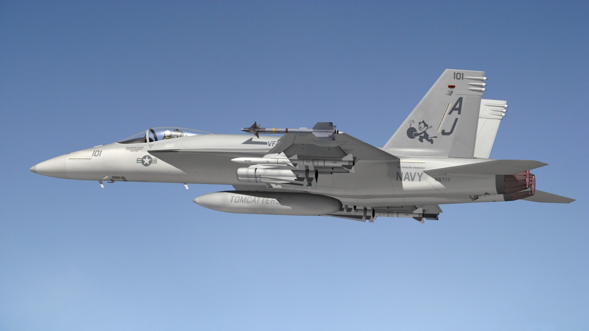 F18 Super Hornet TOMCATTERS 3D model - TurboSquid 1741112