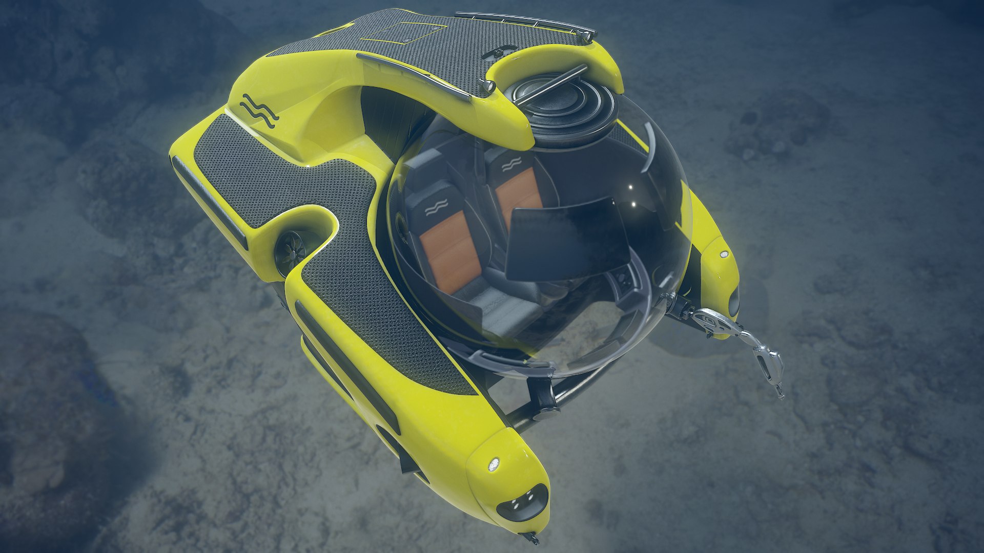 3D Underwater Mini U-boat C-researcher Model - TurboSquid 1481064