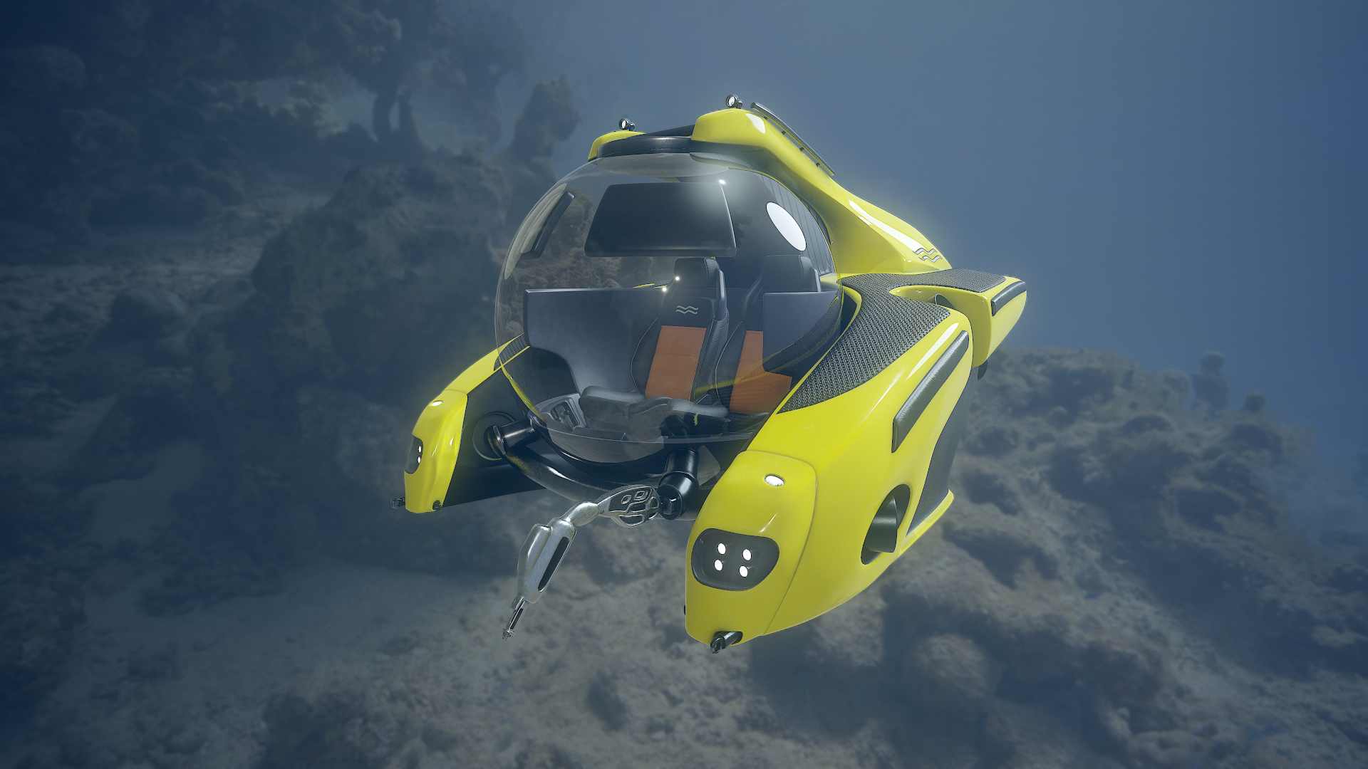 3D Underwater Mini U-boat C-researcher Model - TurboSquid 1481064