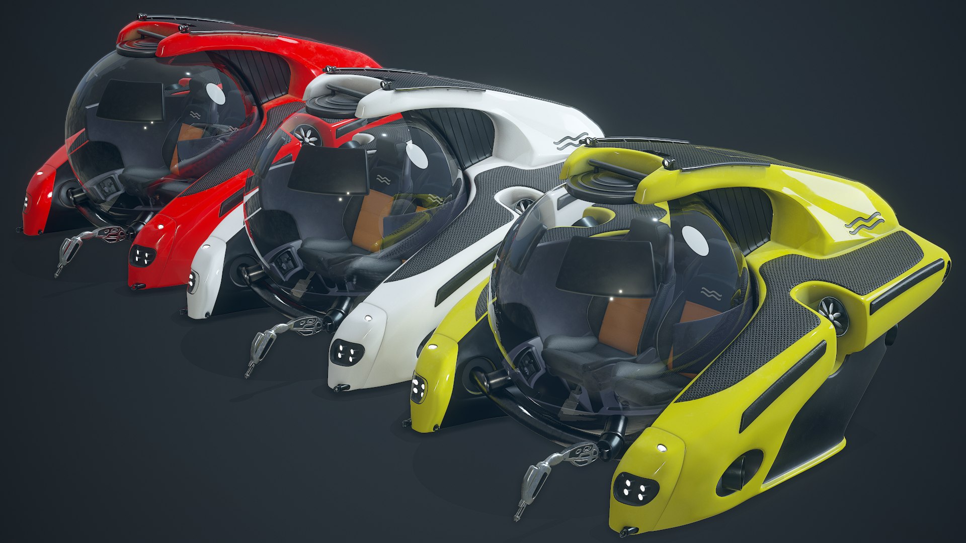 3D underwater mini u-boat c-researcher model - TurboSquid 1481064