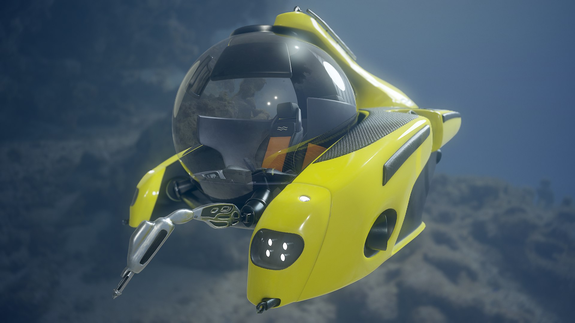 3D underwater mini u-boat c-researcher model - TurboSquid 1481064