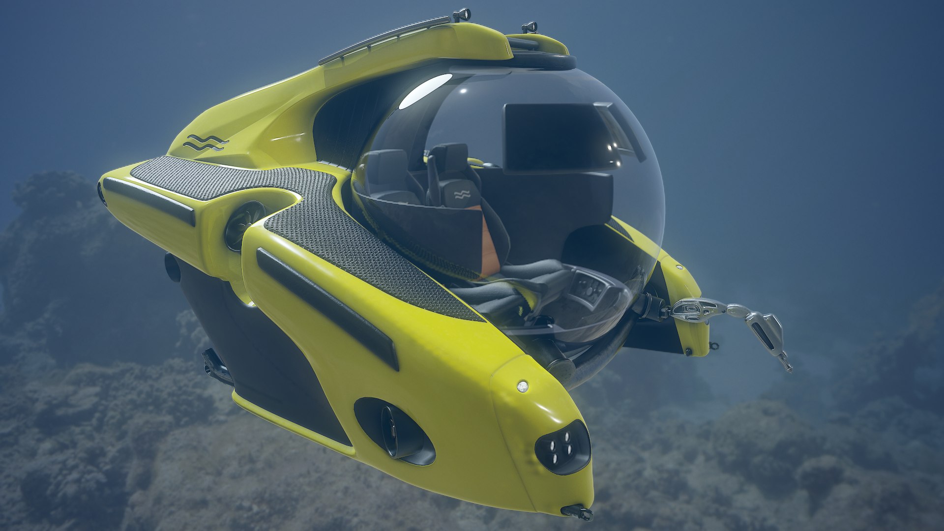 3D underwater mini u-boat c-researcher model - TurboSquid 1481064