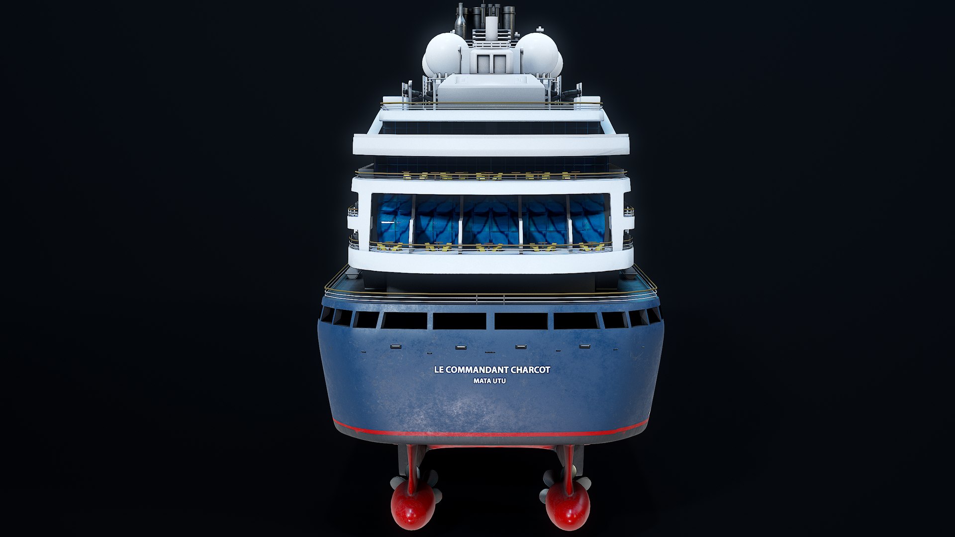 Ponant Cruise Icebreaker PBR - Le Commandant Charcot Model - TurboSquid ...