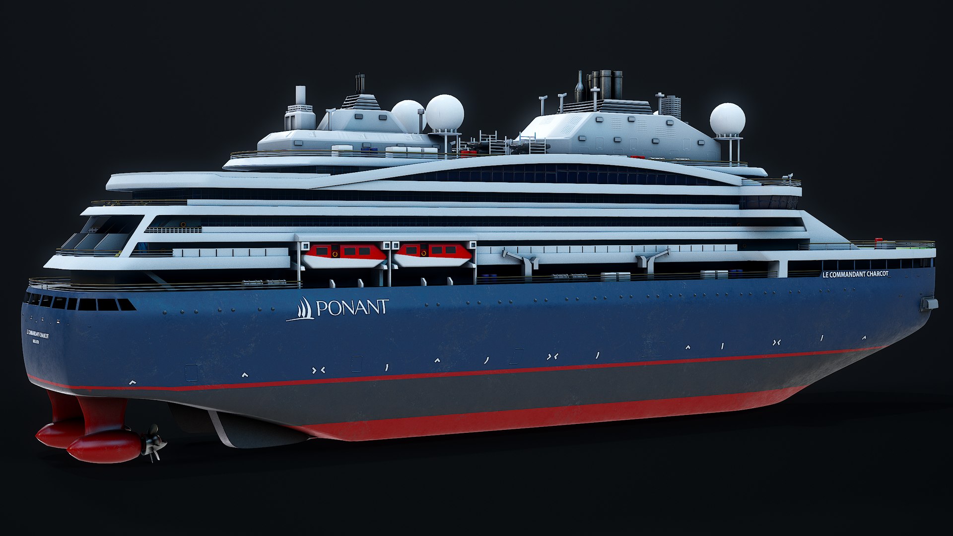 Ponant Cruise Icebreaker PBR - Le Commandant Charcot Model - TurboSquid ...