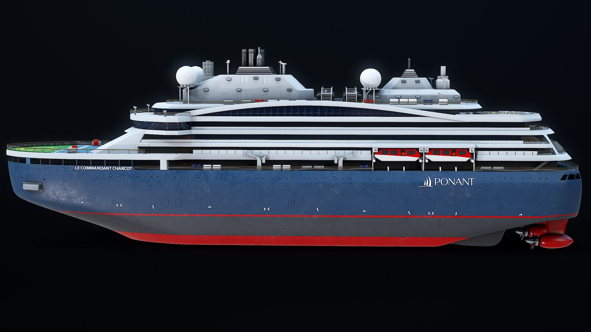 Ponant Cruise Icebreaker PBR - Le Commandant Charcot Model - TurboSquid ...