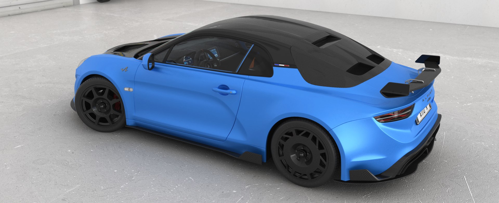 3D Alpine A110 R 2023 Opening doors and trunk - TurboSquid 2080864