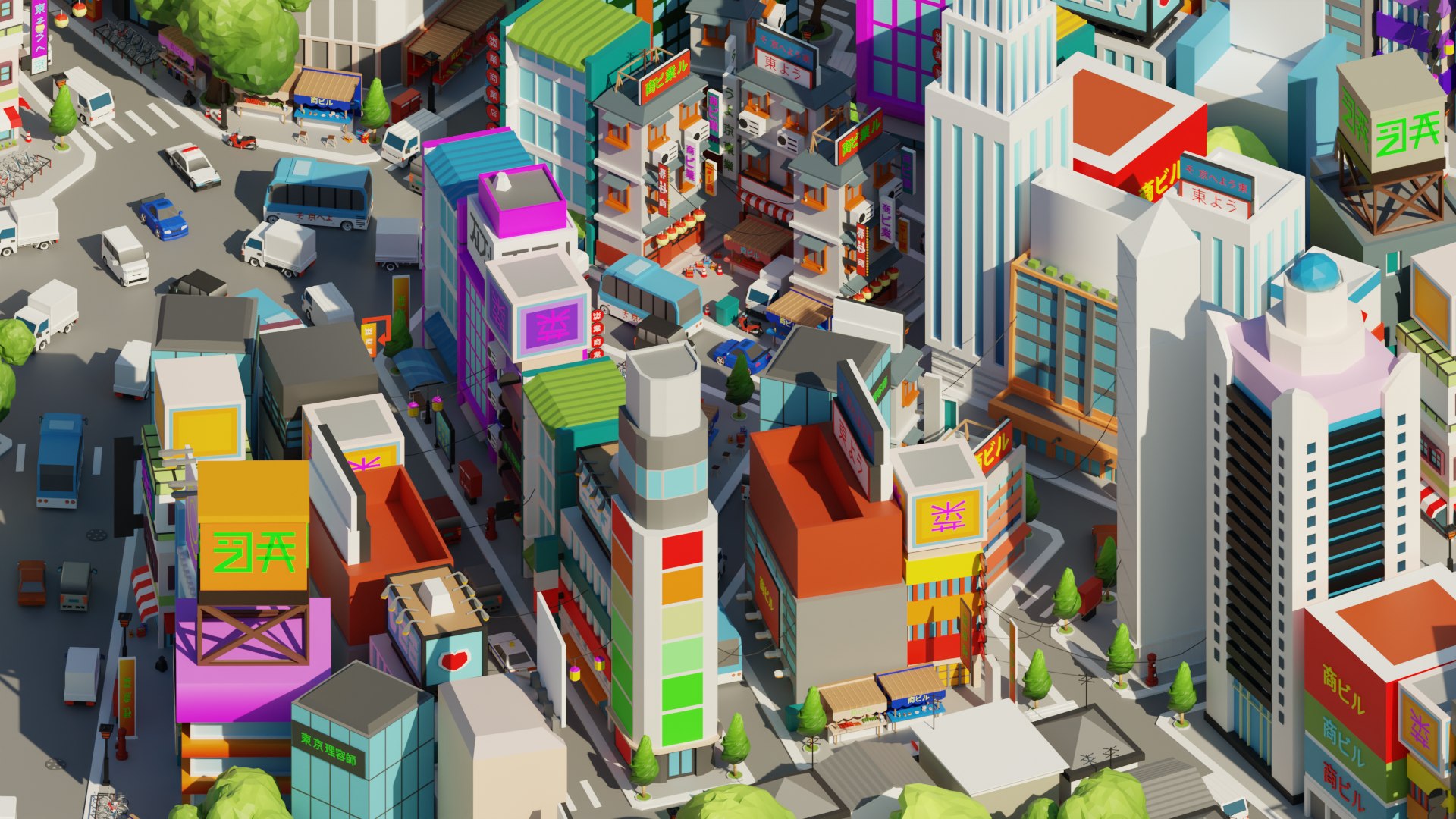Low Poly Tokyo Japan City 3D - TurboSquid 2291885