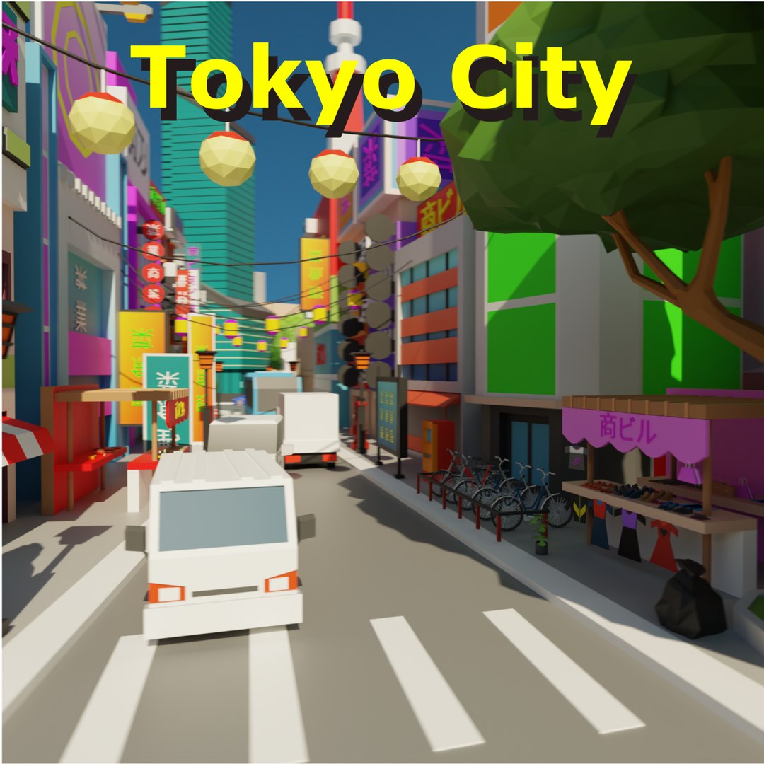 Low Poly Tokyo Japan City 3D - TurboSquid 2291885
