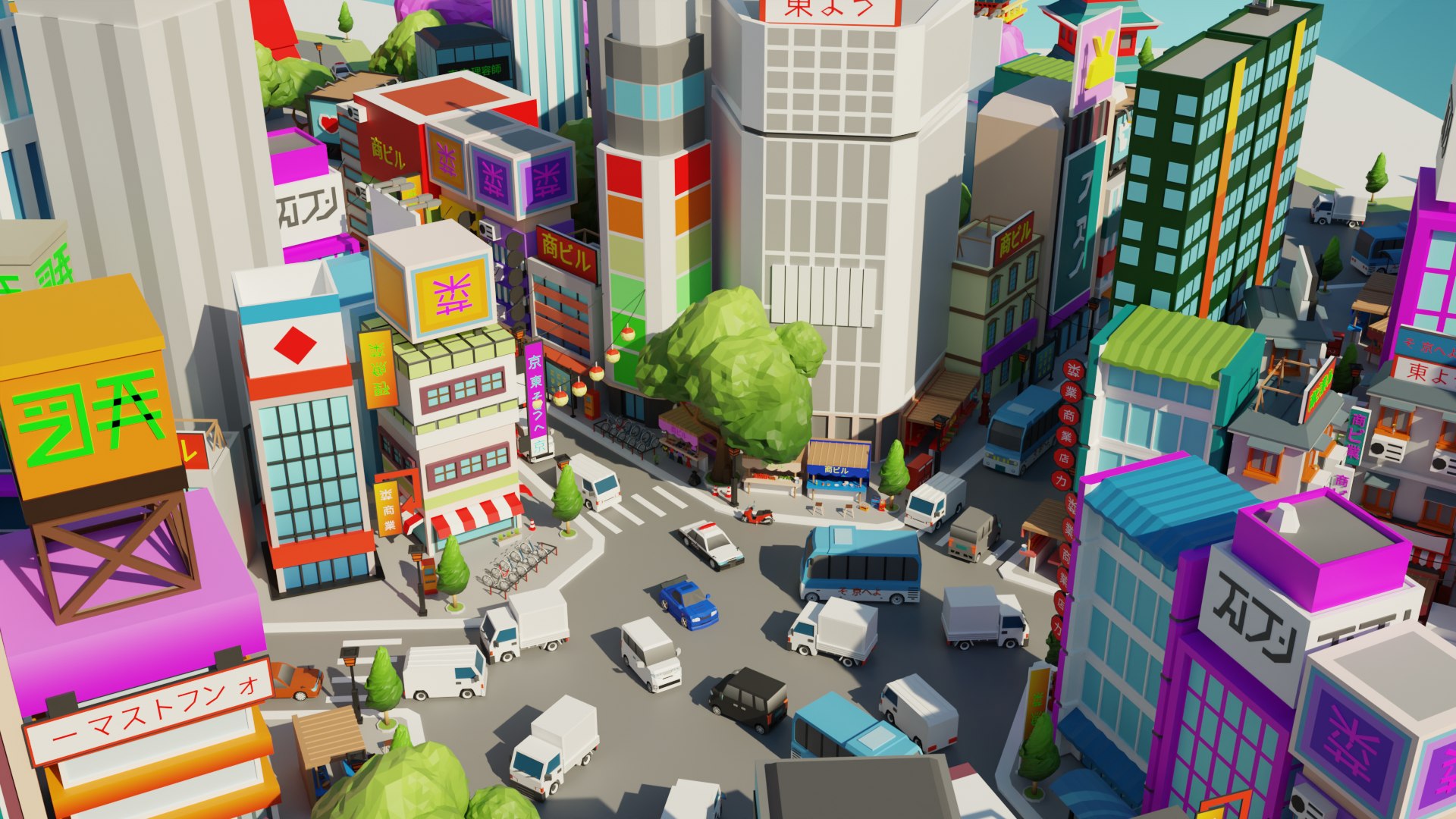 Low Poly Tokyo Japan City 3D - TurboSquid 2291885