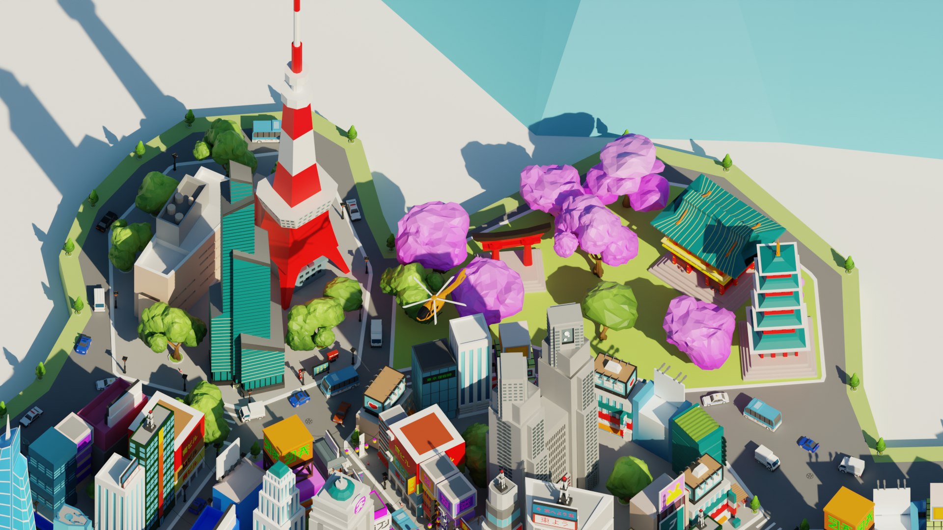 Low Poly Tokyo Japan City 3D - TurboSquid 2291885