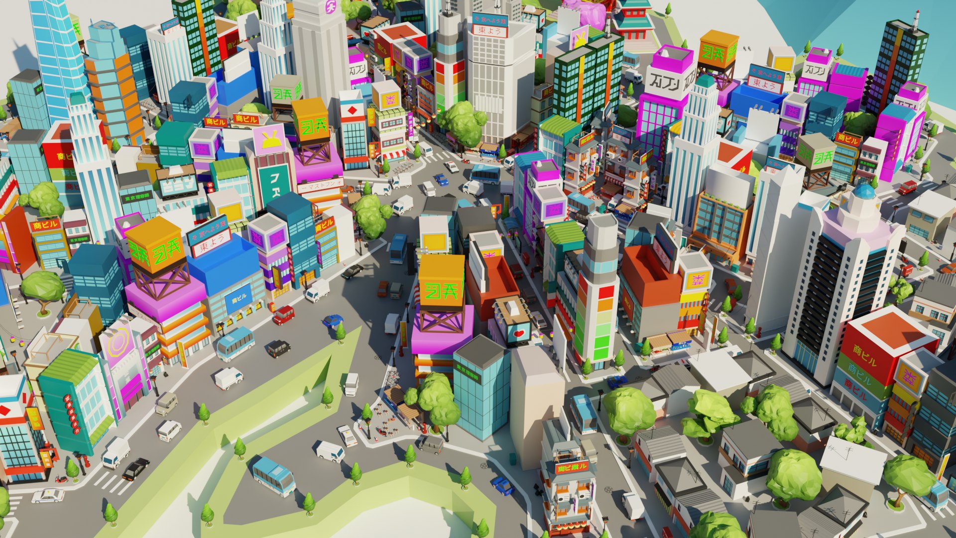 Low Poly Tokyo Japan City 3D - TurboSquid 2291885