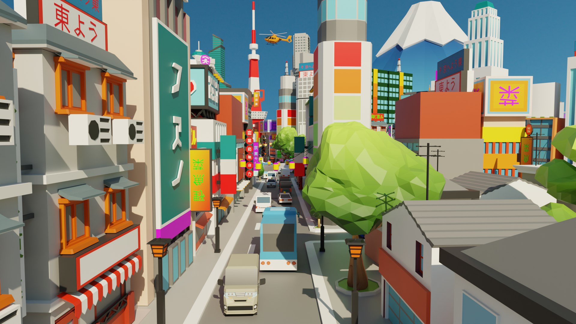 Low Poly Tokyo Japan City 3D - TurboSquid 2291885