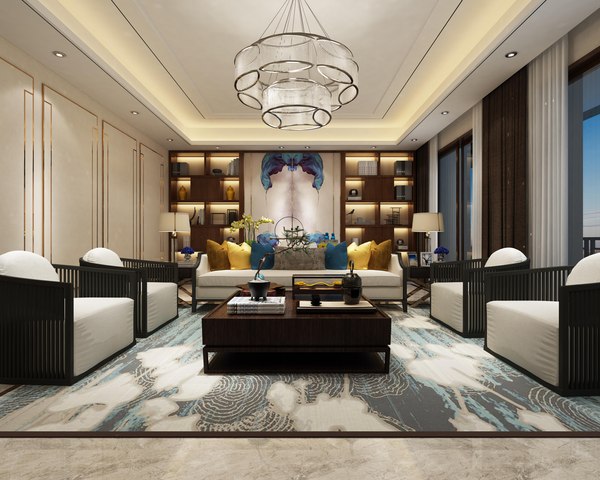 New Chinese style living room 3D model - TurboSquid 2024027