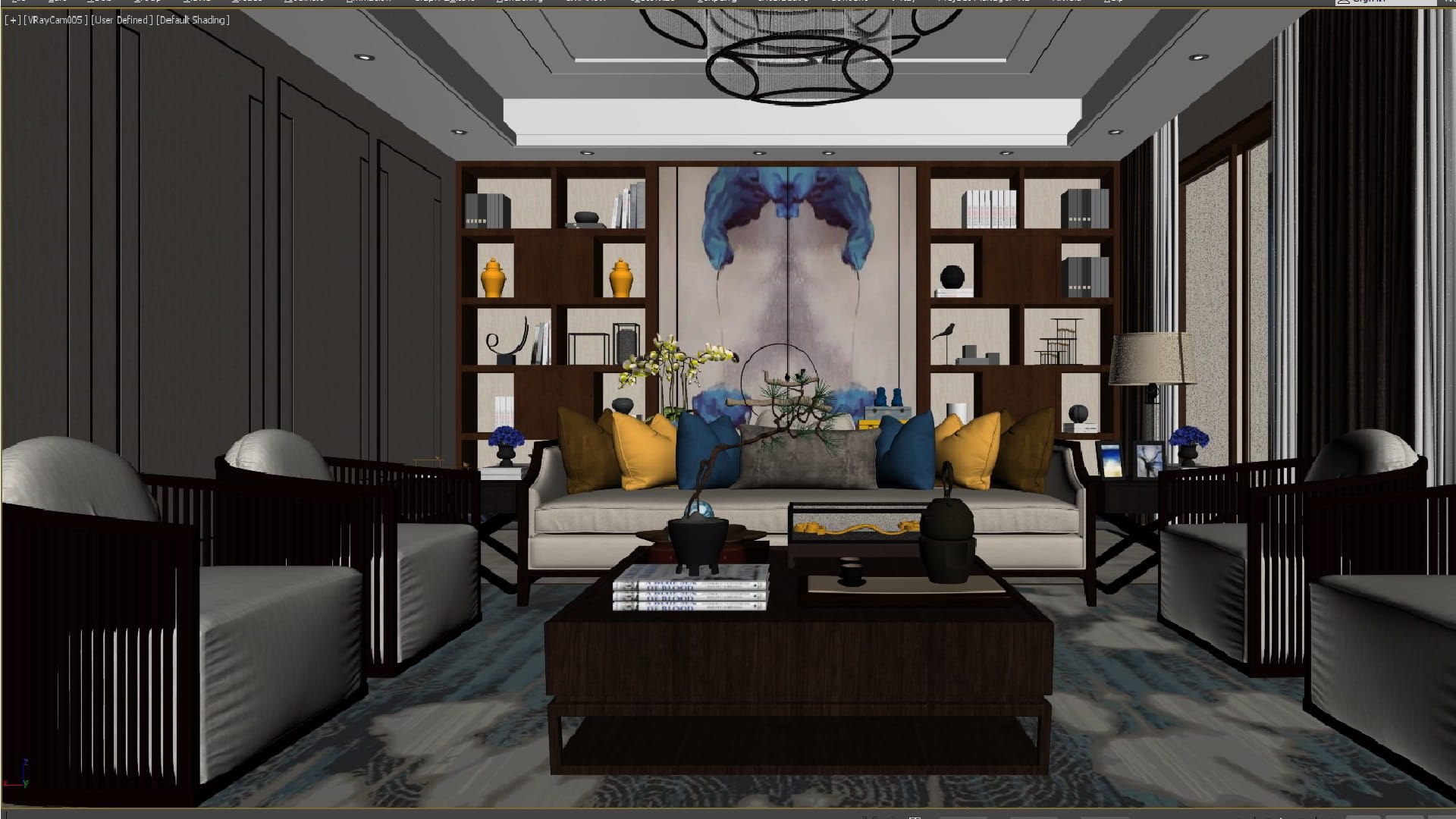 New Chinese Style Living Room 3D Model - TurboSquid 2024027