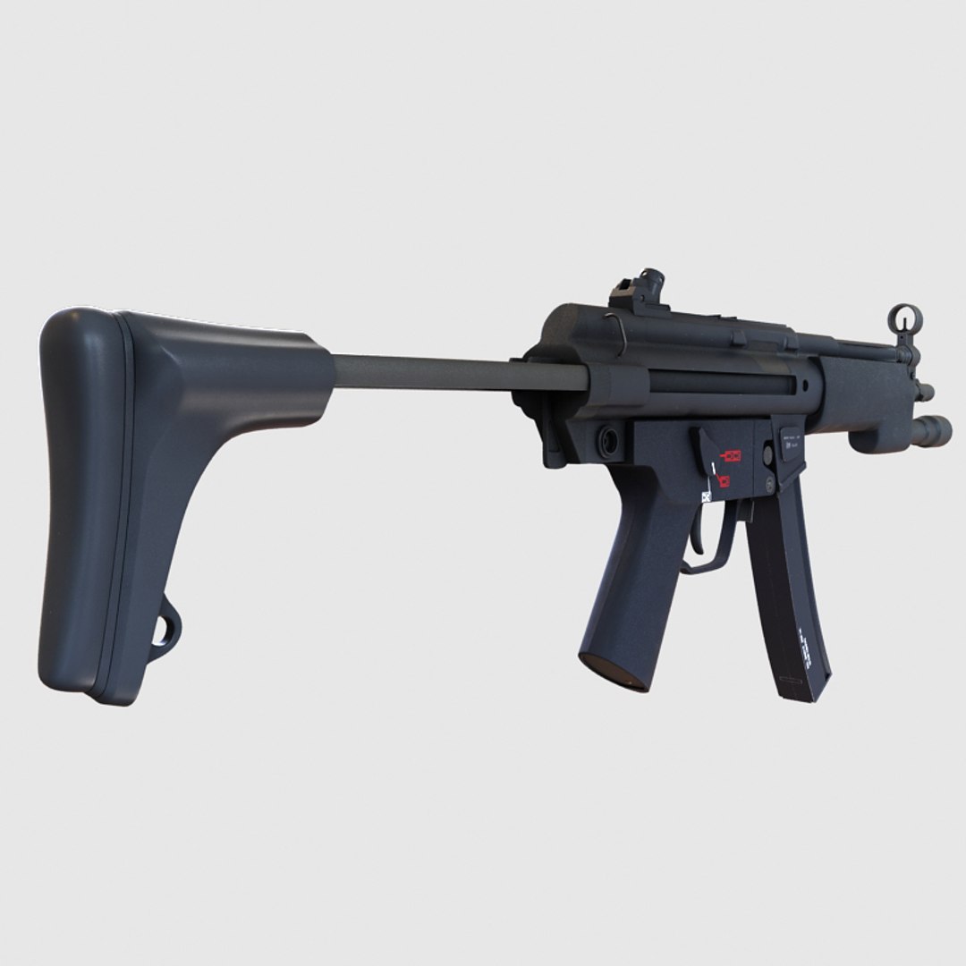 Realistic Submachine Gun A3 Obj