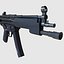 Realistic Submachine Gun A3 Obj