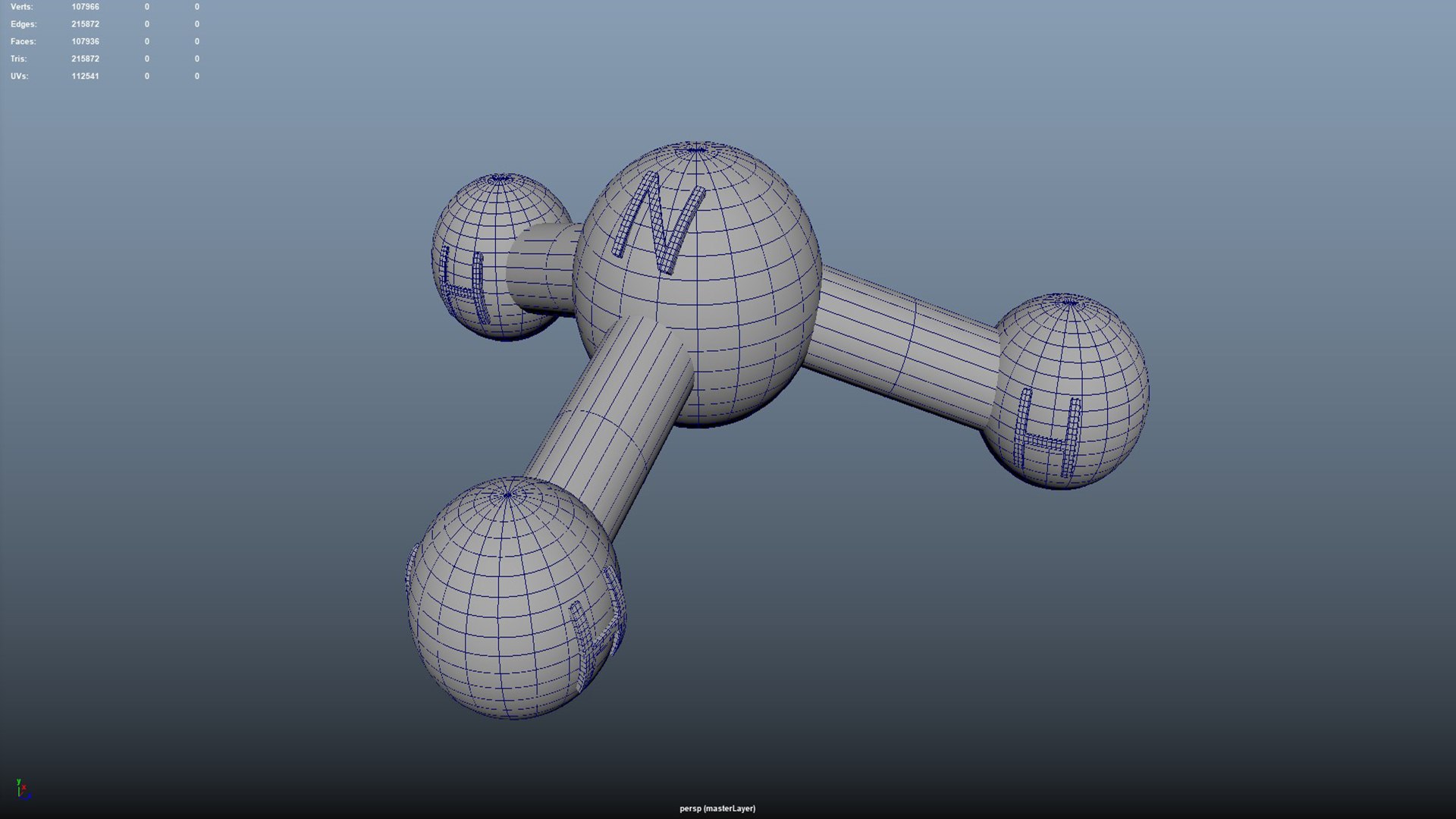 3D Ammonia Structure Model - TurboSquid 2215757