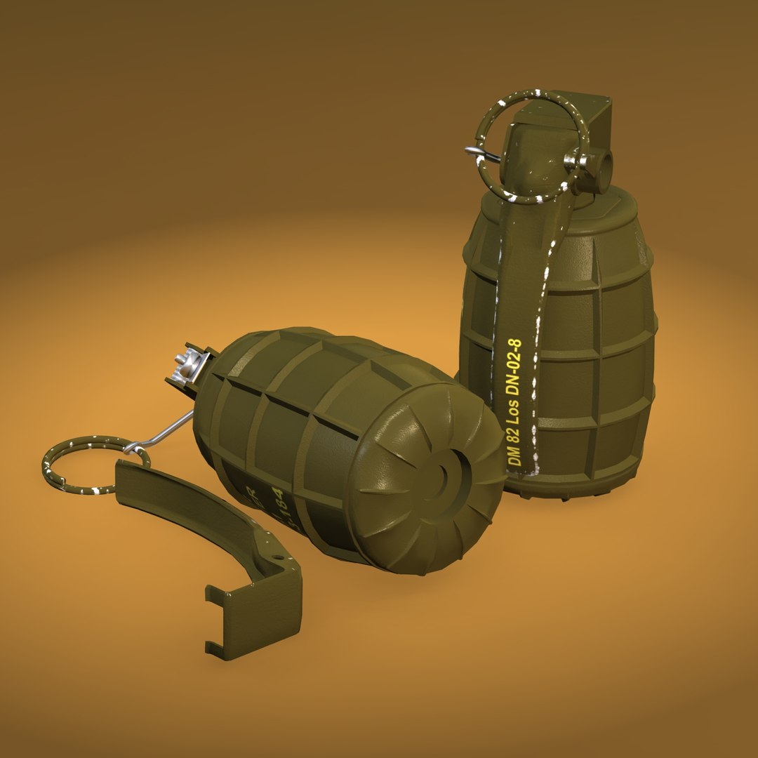 Hand Grenade Dm51 3d Model