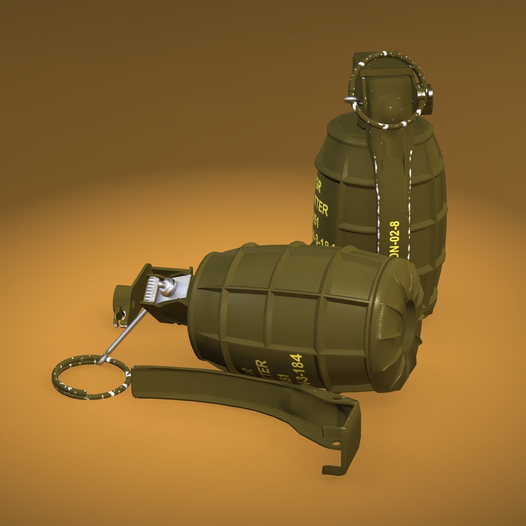 Hand Grenade Dm51 3d Model