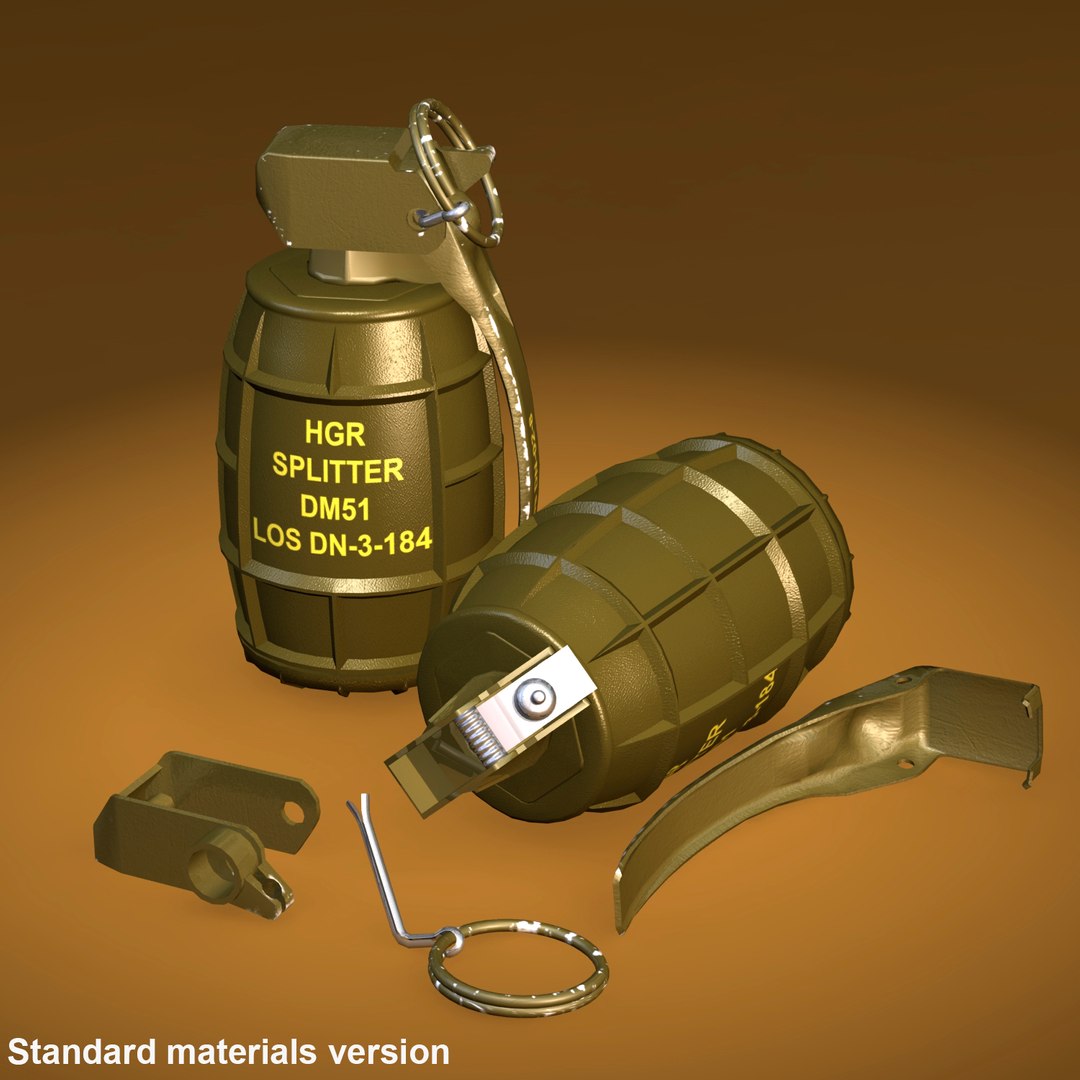 Hand Grenade Dm51 3d Model