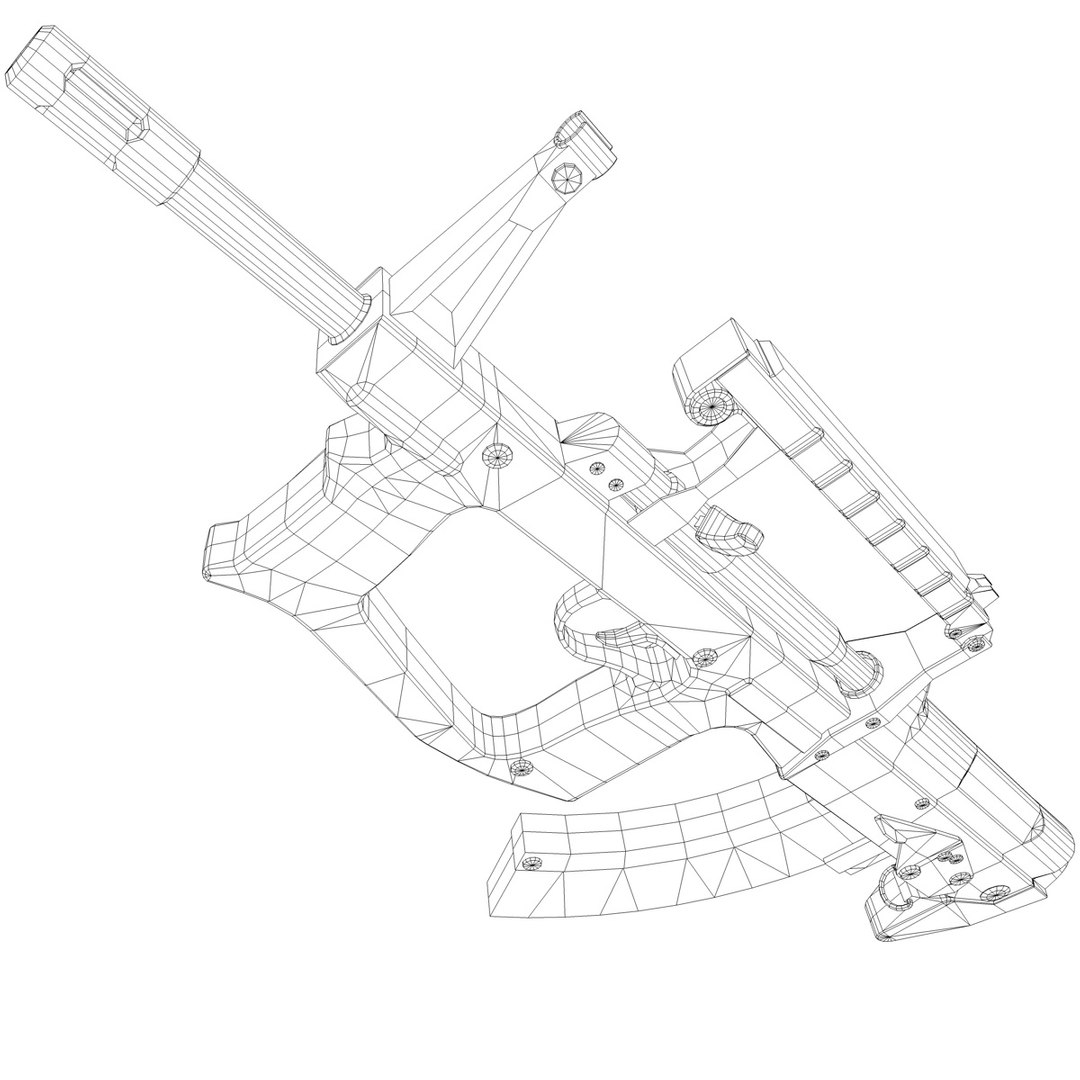 Assault Rifle A-91 Russia 3d Max
