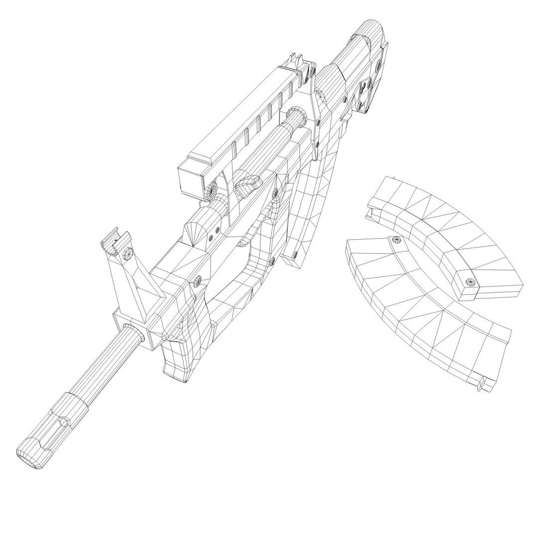 Assault Rifle A-91 Russia 3d Max