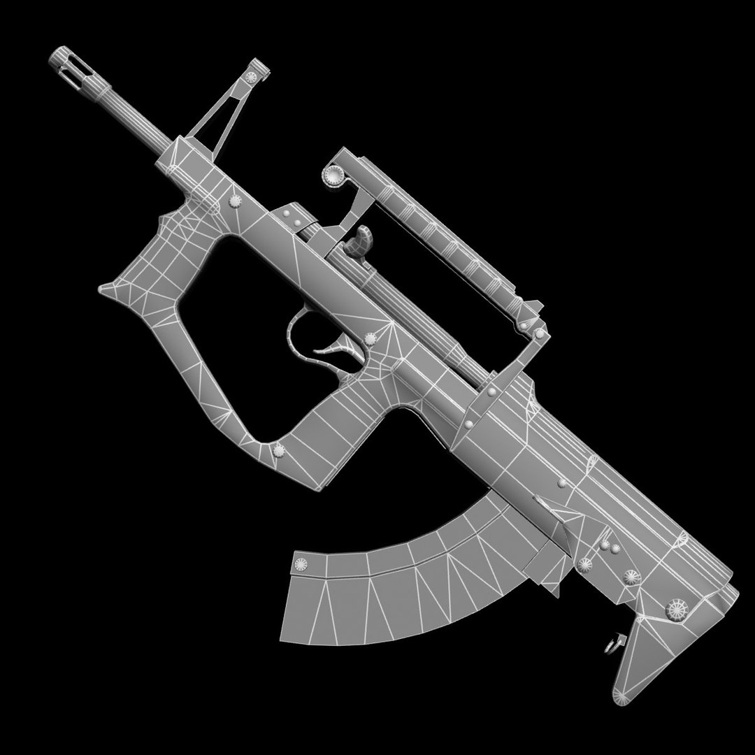 Assault Rifle A-91 Russia 3d Max