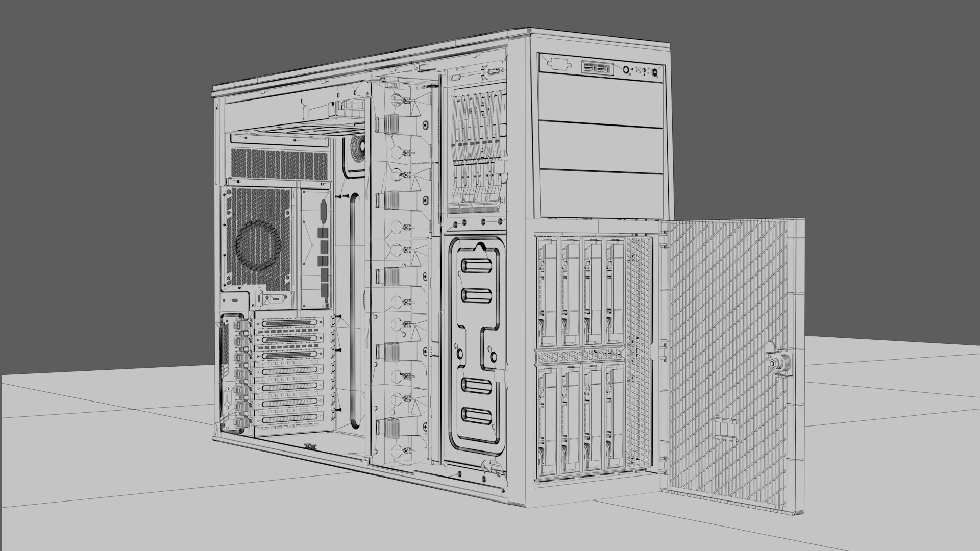 3D 4u Server - TurboSquid 1498412