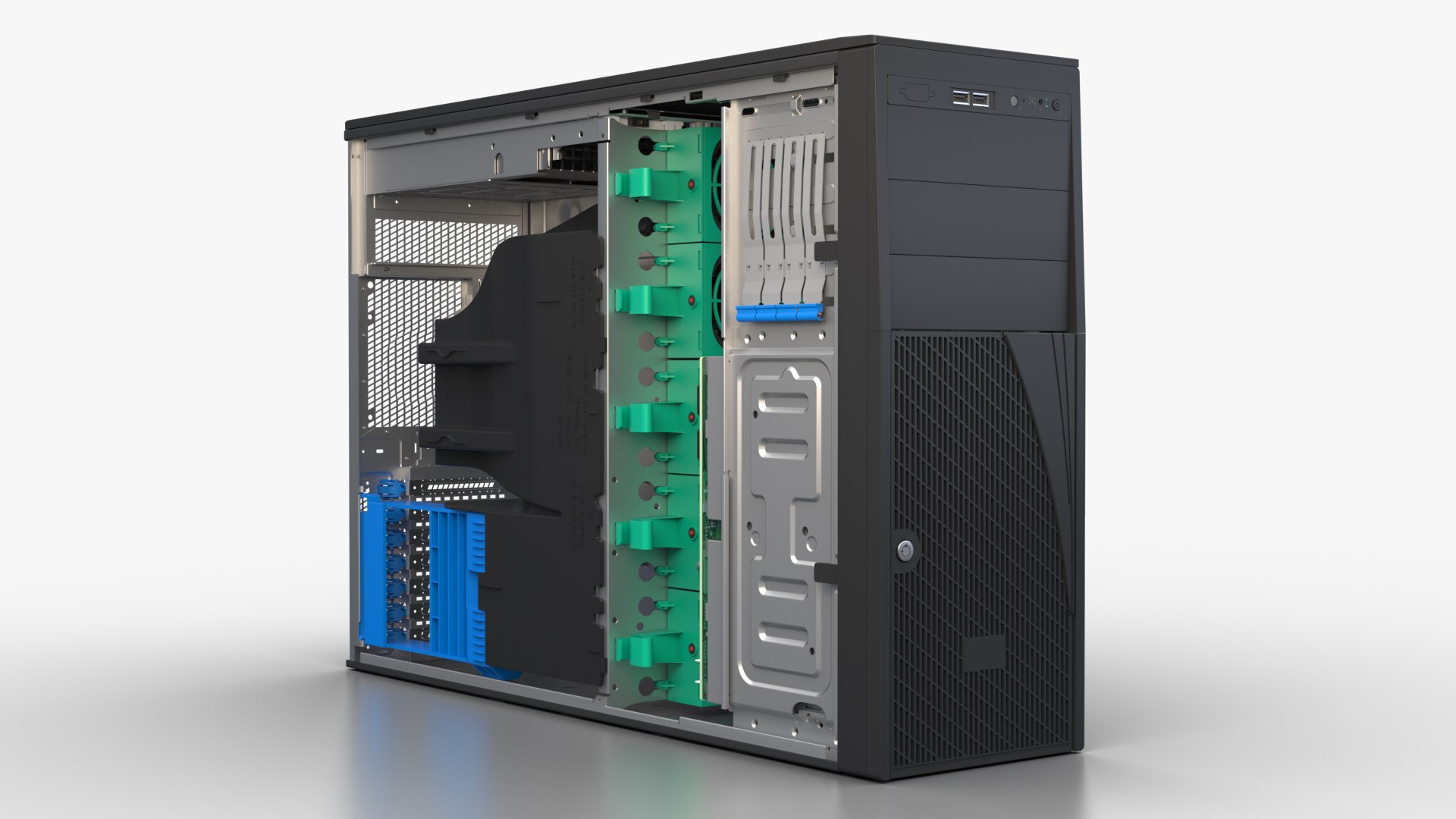 3D 4u Server - TurboSquid 1498412