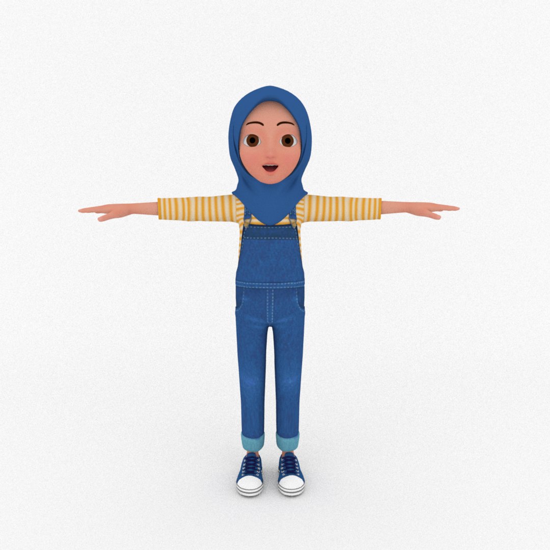 Hijab Basic Rig 3D Model - TurboSquid 1438119
