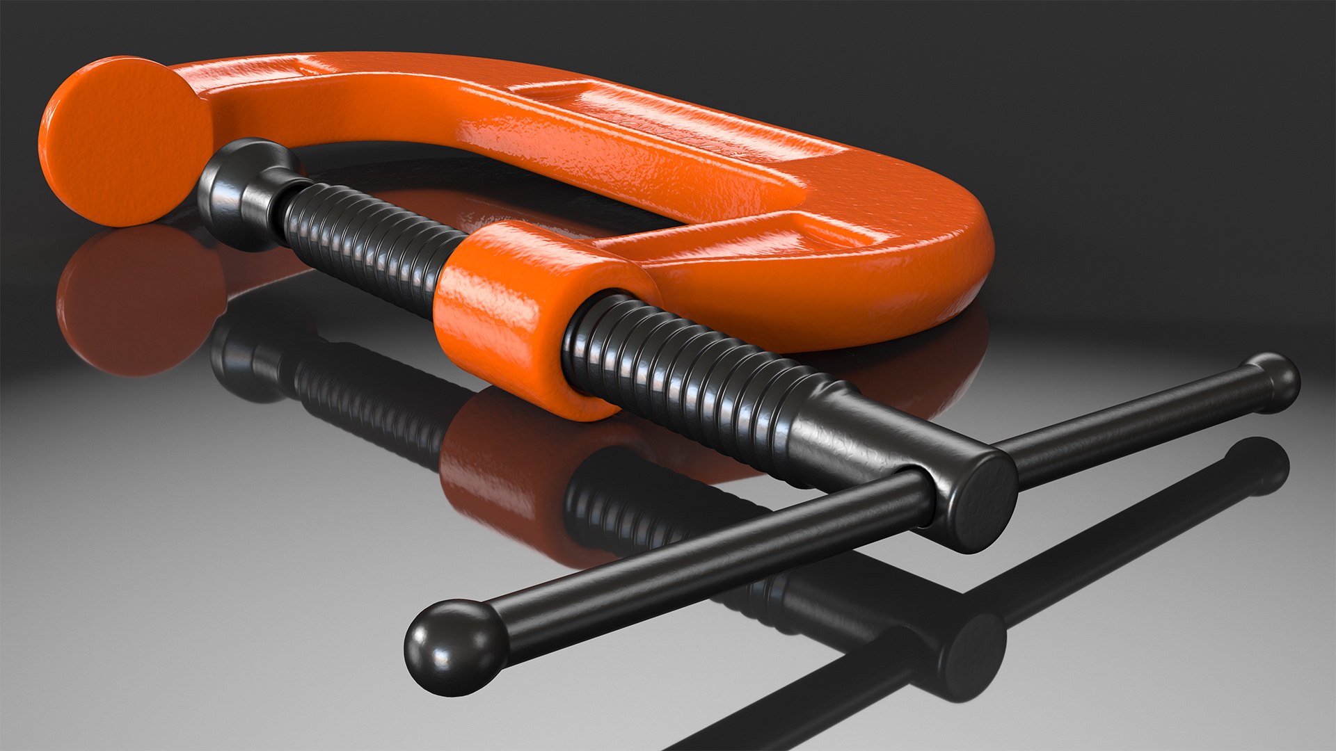 3D Forged Orange C-clamp Clamping Model - TurboSquid 1493308