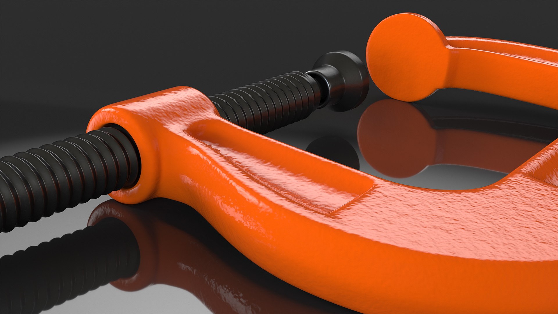 3D Forged Orange C-clamp Clamping Model - TurboSquid 1493308
