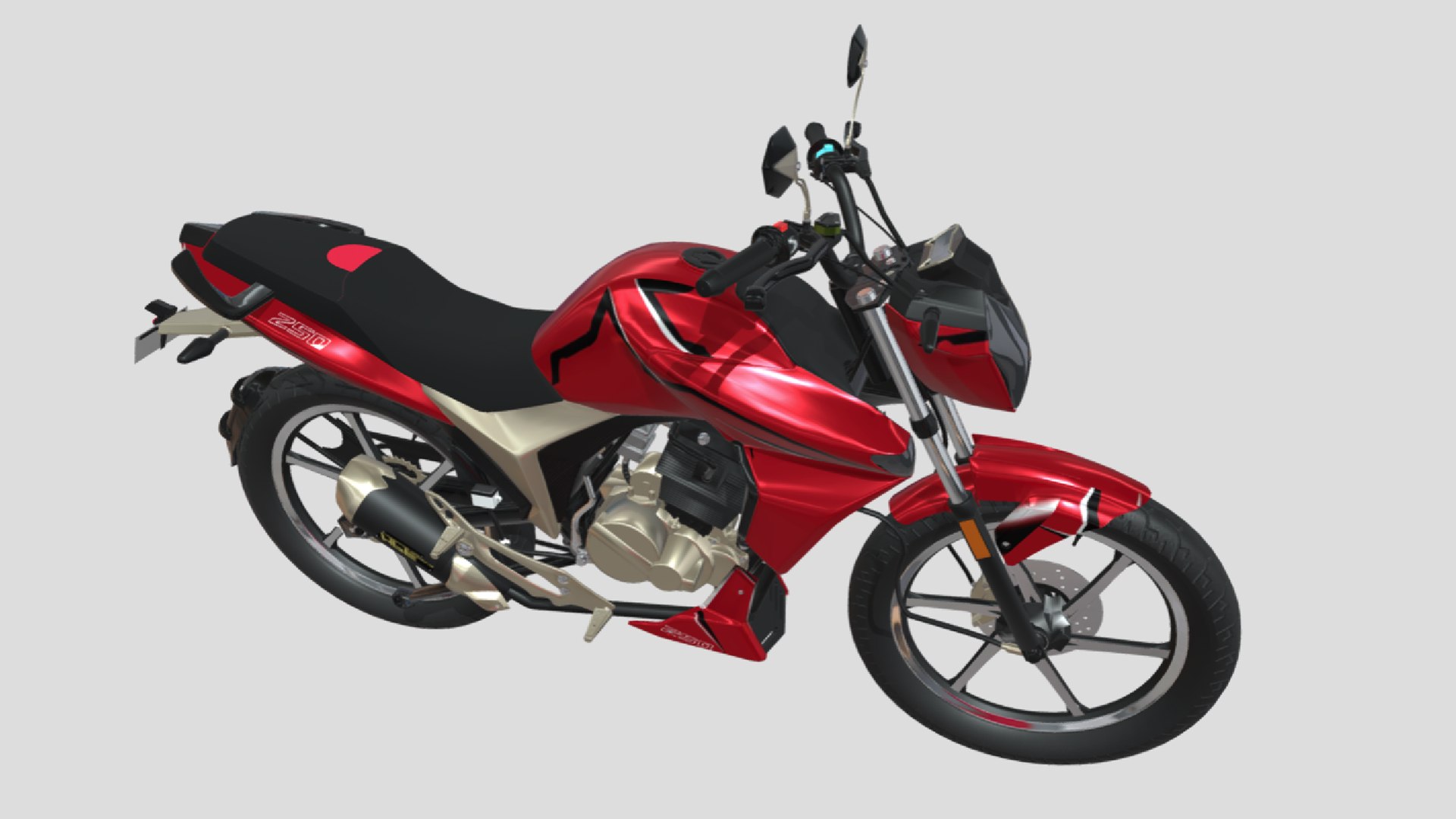 Red Sport Motorcycle 3D Model - TurboSquid 2087567